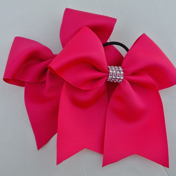 Hot Pink Cheer Bows - Etsy