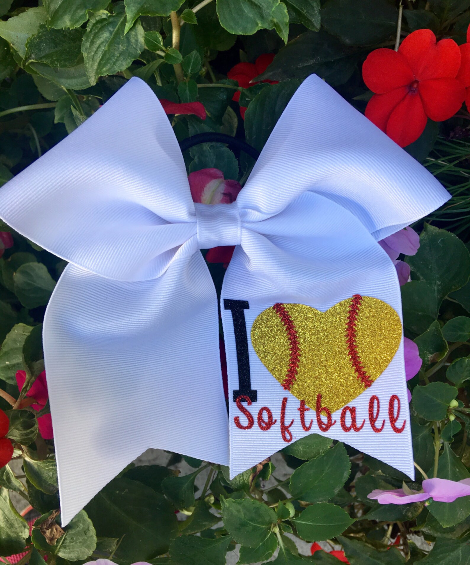 Softball Hair Bows/ i Love Softball hair | Etsy