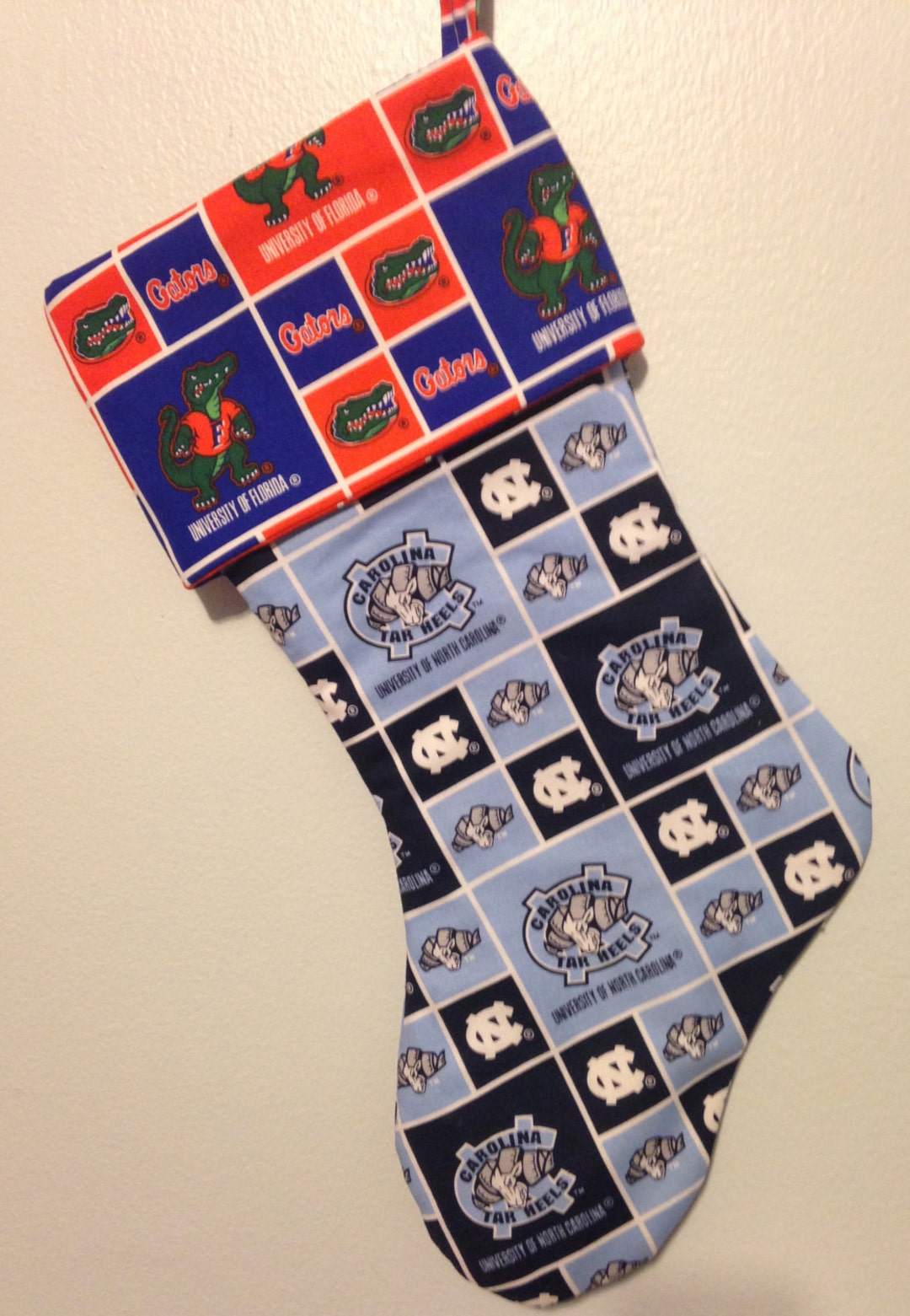 Fan Favorite - Custom House Divided Sports Christmas Stocking - Etsy