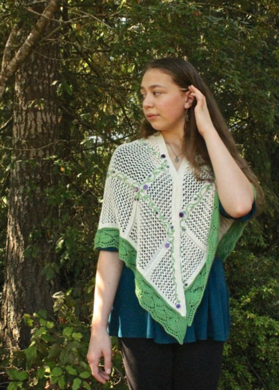 Pattern for the Rose Arbor Shawl - Etsy