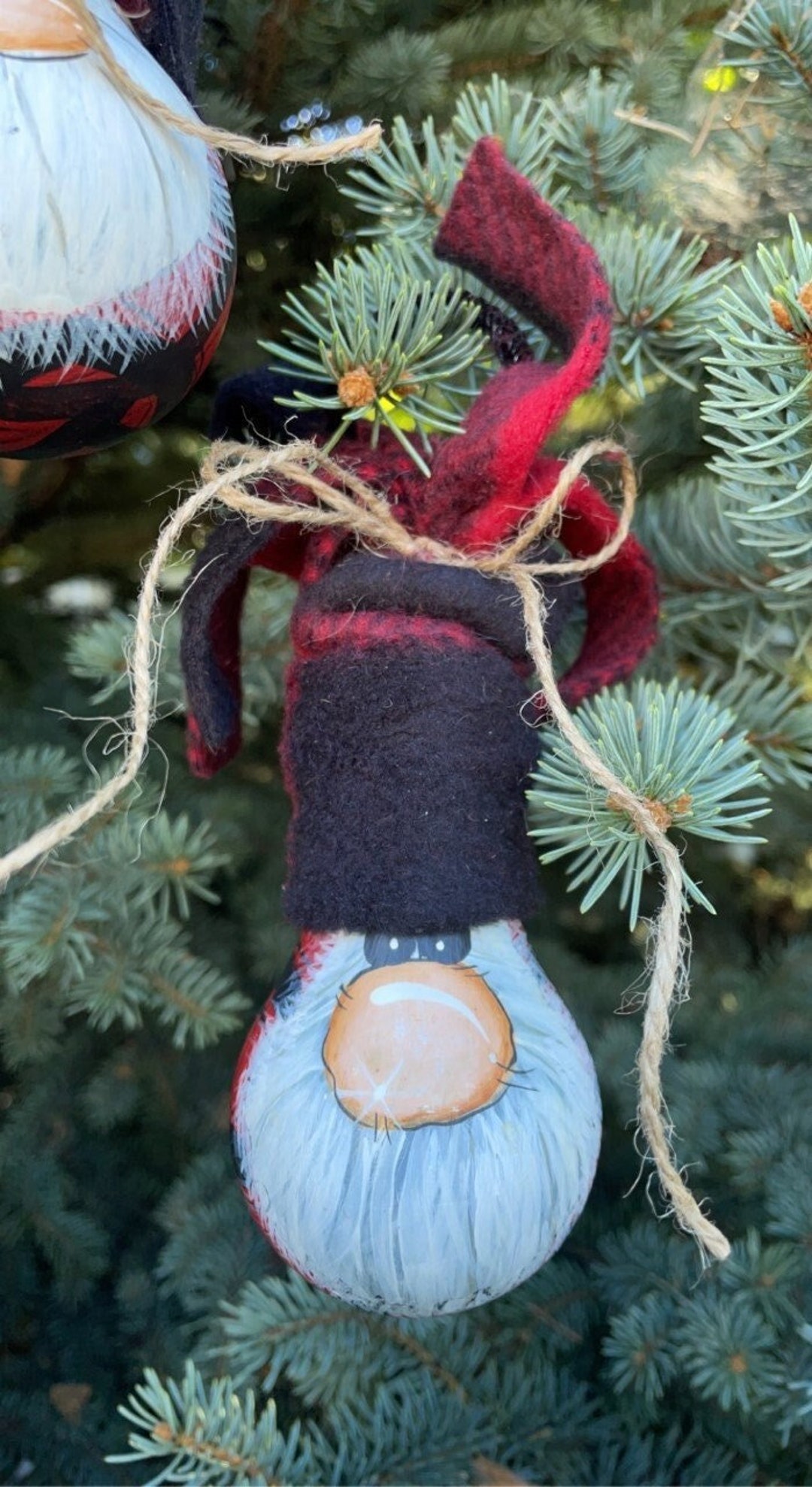 Gmone. Gnome Ornament. Christmas Ornament. Unique Gift, One of a Kind ...