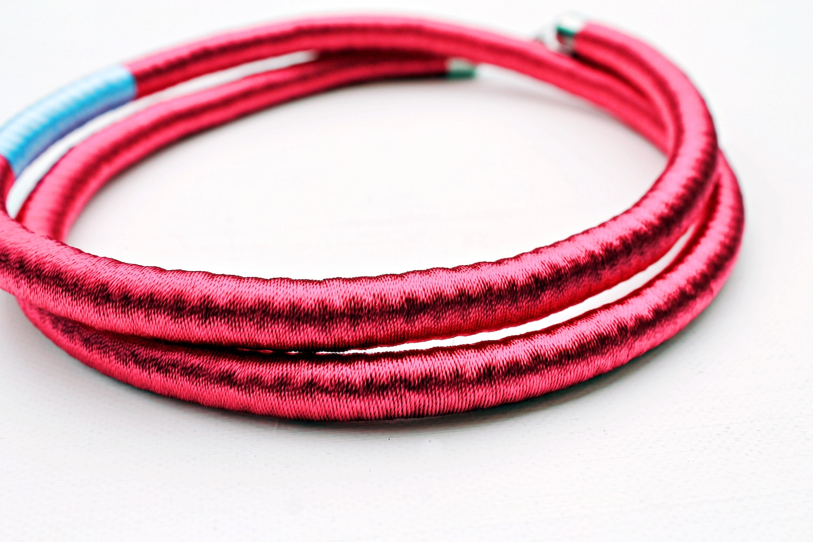 Magenta Pink Minimalist Necklace / Rope Necklace / Pink Necklace ...