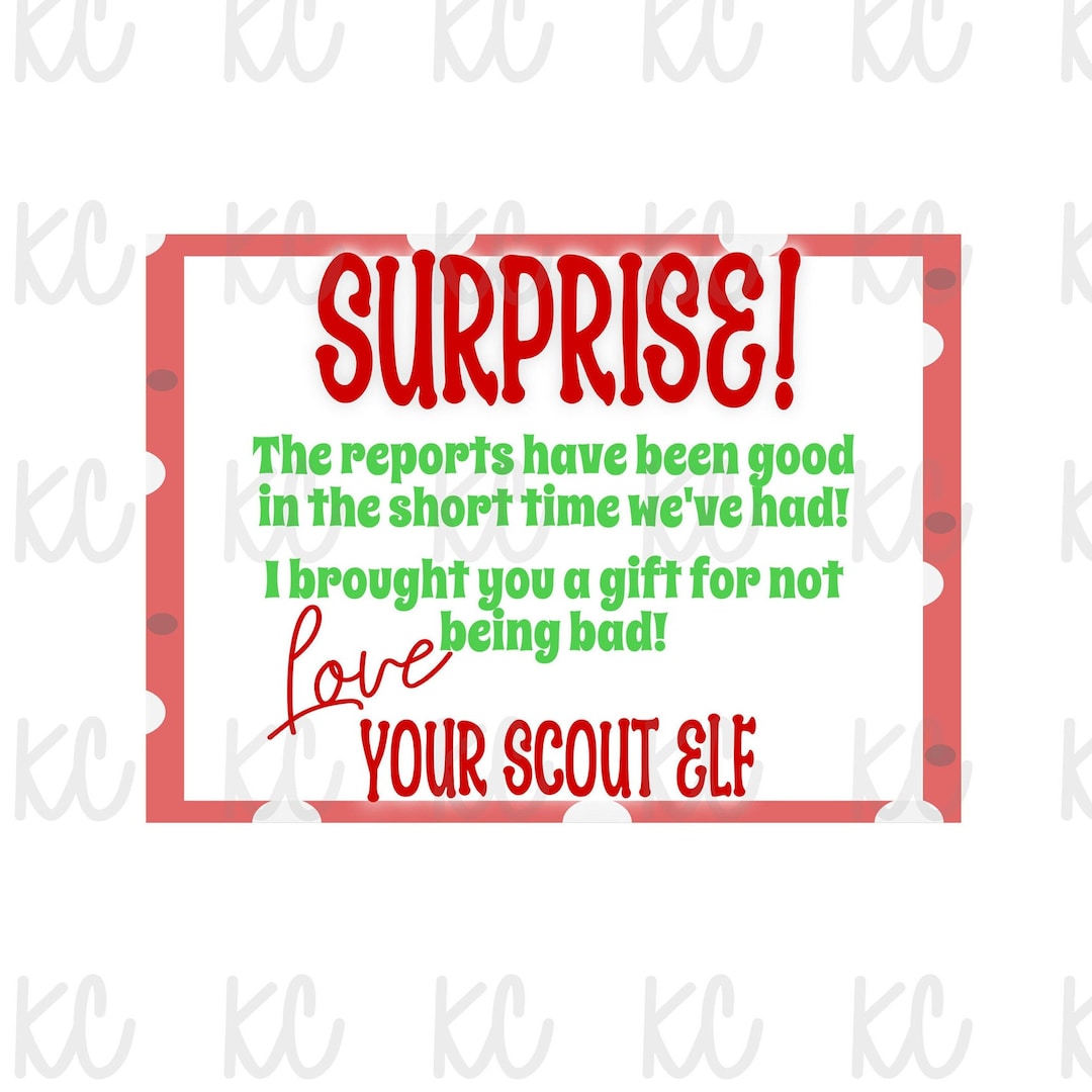 Elf Surprise Letter Scout Elf Ideas Printable Letters - Etsy Canada