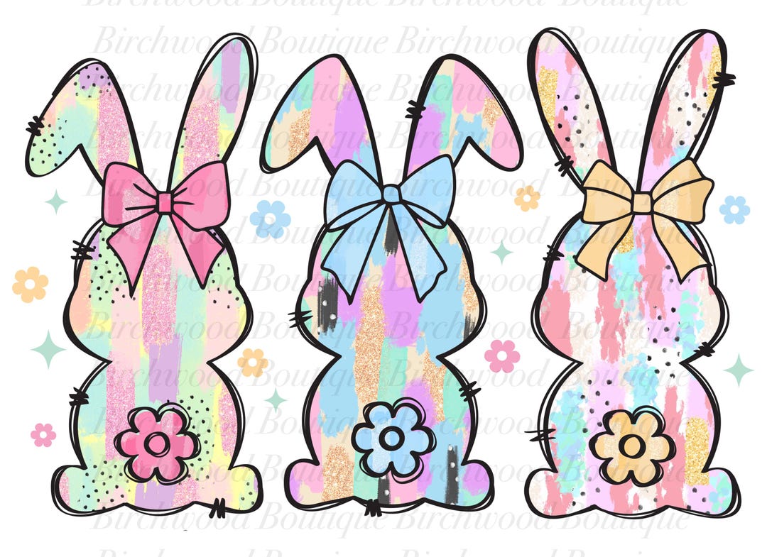 Trio Bunny Png, Bunnies, Easter, Easter Bunny - Etsy