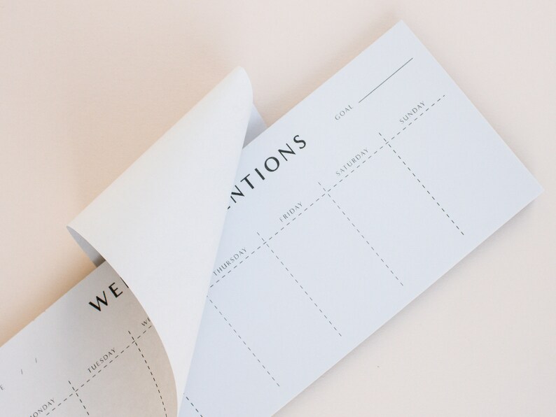 Weekly Intentions Weekly Notepad - Etsy