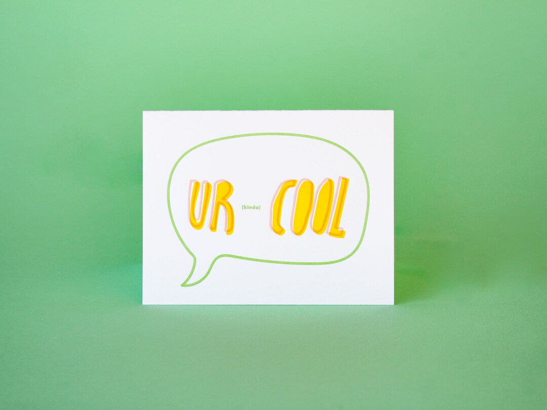 UR (kinda) Cool Greeting Card - Etsy