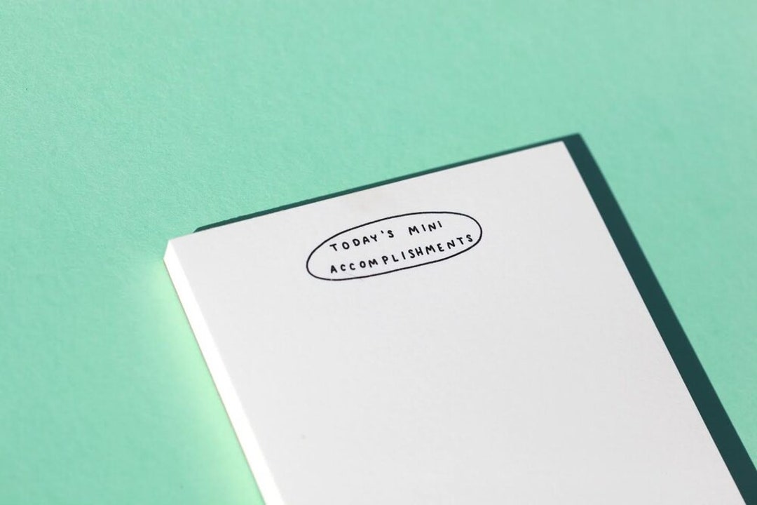 Today's Mini Accomplishments Notepad - Etsy