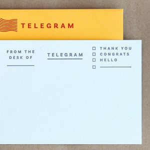 Telegram Notecards - Etsy