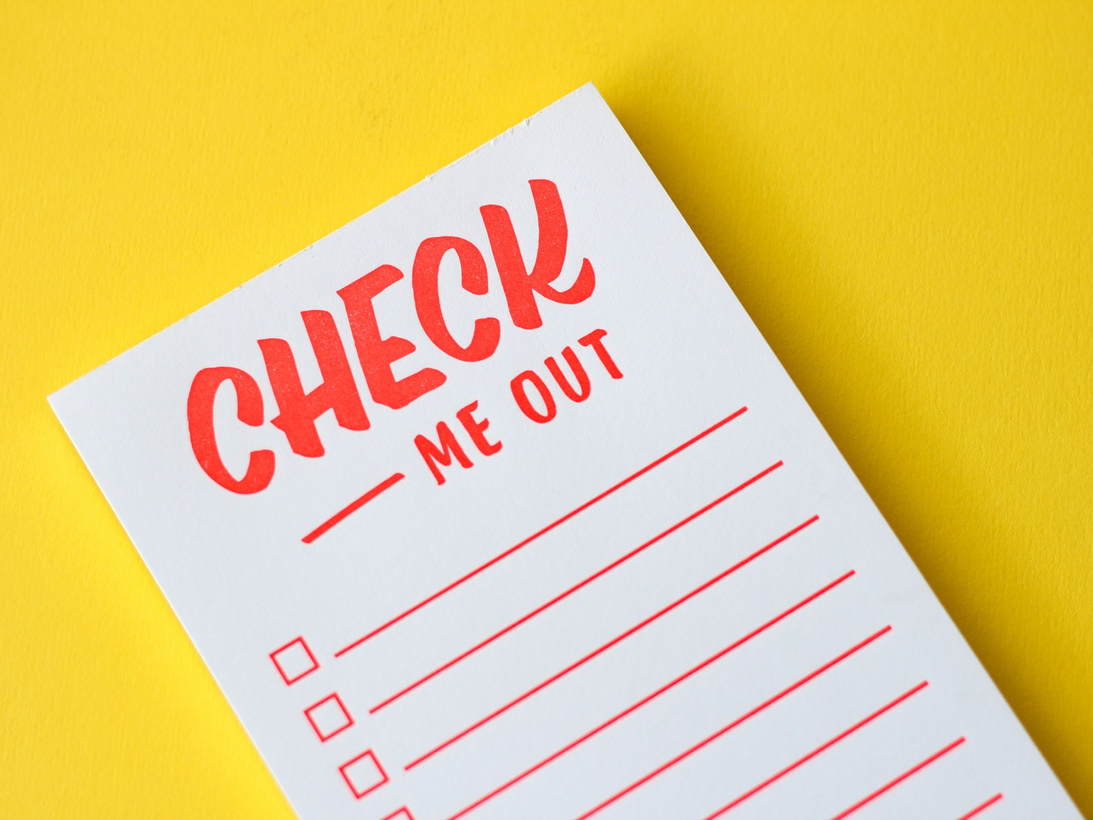Check Me Out Checklist Pad - Etsy