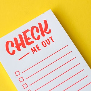 Check Me Out Checklist Pad - Etsy