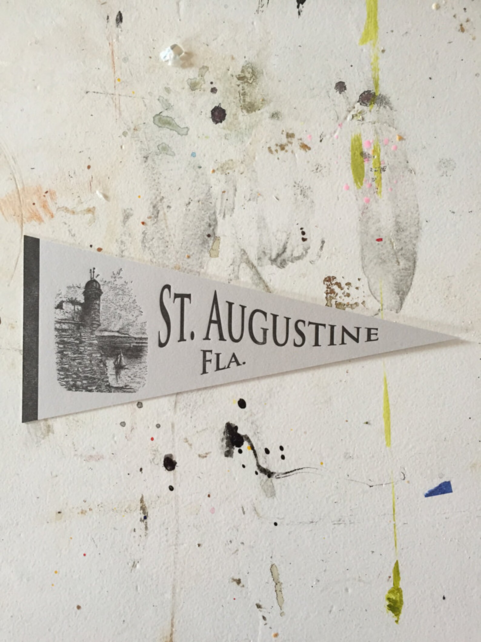 St. Augustine Letterpress Pennant - Etsy