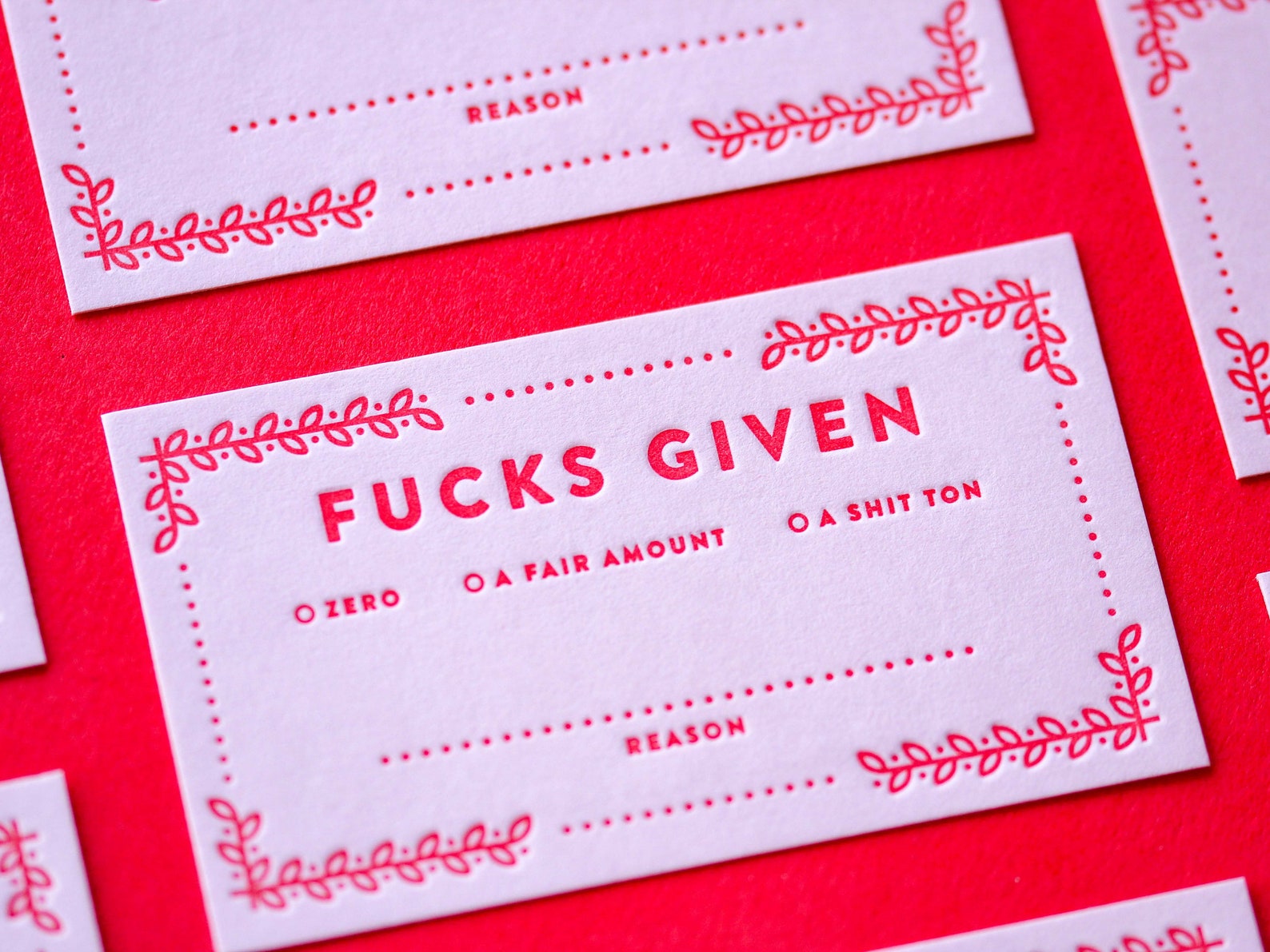 Fucks Given Cards - Etsy