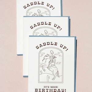 Saddle up It's Your Birthday! Letterpress Greeting Card - Etsy