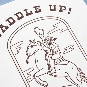 Saddle up It's Your Birthday! Letterpress Greeting Card - Etsy