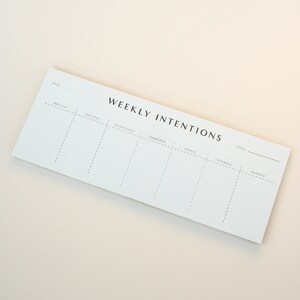 Weekly Intentions Weekly Notepad - Etsy