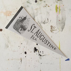 St. Augustine Letterpress Pennant - Etsy