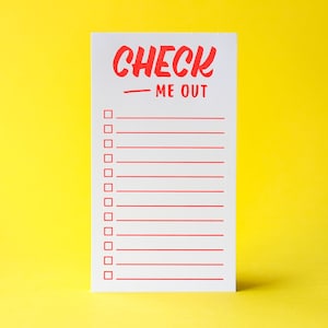 Check Me Out Checklist Pad - Etsy