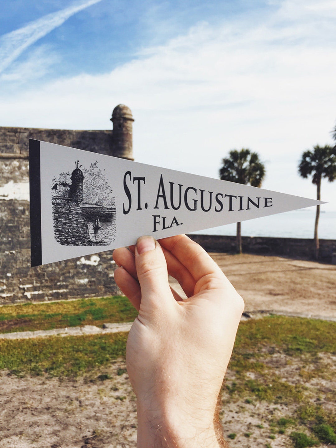 St. Augustine Letterpress Pennant - Etsy
