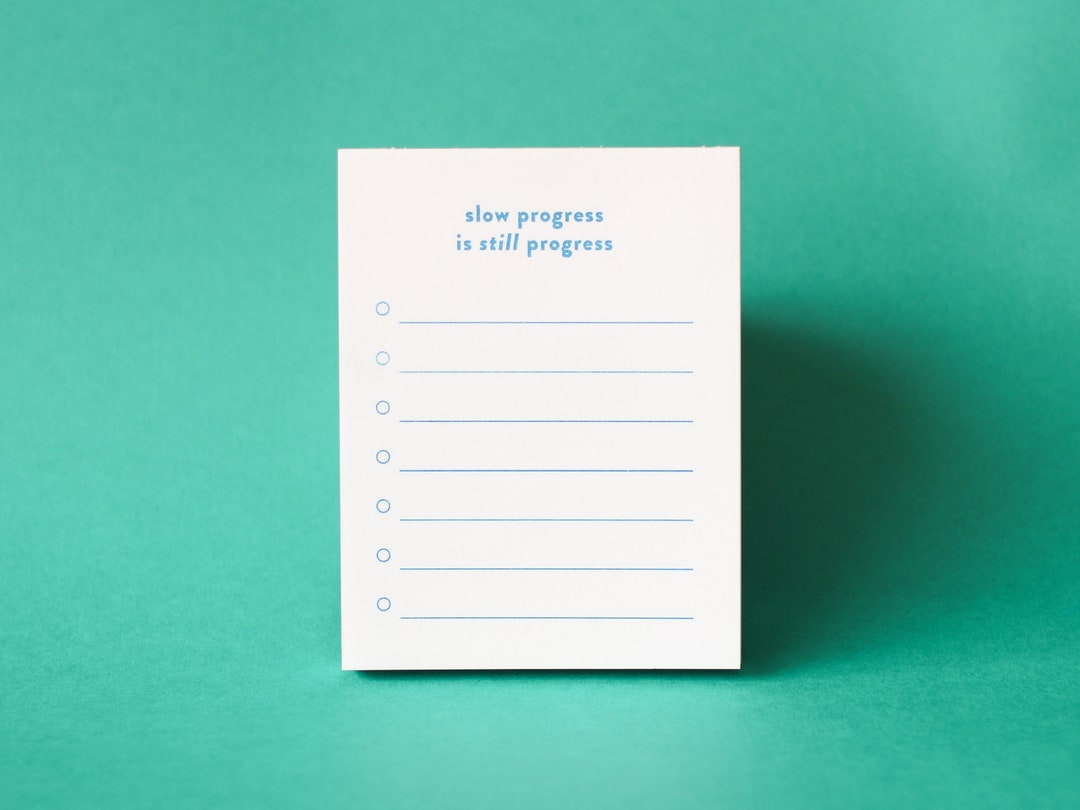 Slow Progress is Still Progress Notepad - Etsy
