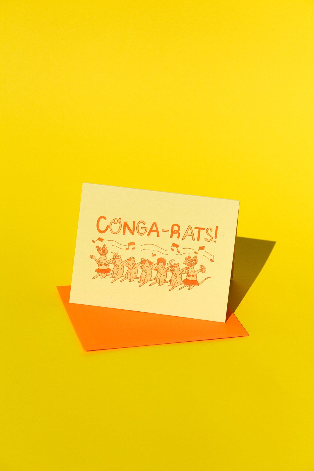 Conga-rats Letterpress Greeting Card - Etsy