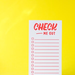 Check Me Out Checklist Pad - Etsy
