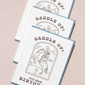 Saddle up It's Your Birthday! Letterpress Greeting Card - Etsy