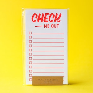 Check Me Out Checklist Pad - Etsy