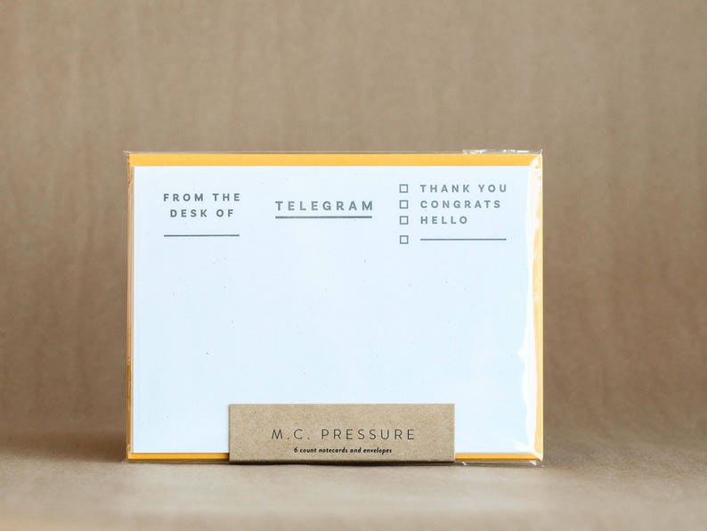 Telegram Notecards | Etsy