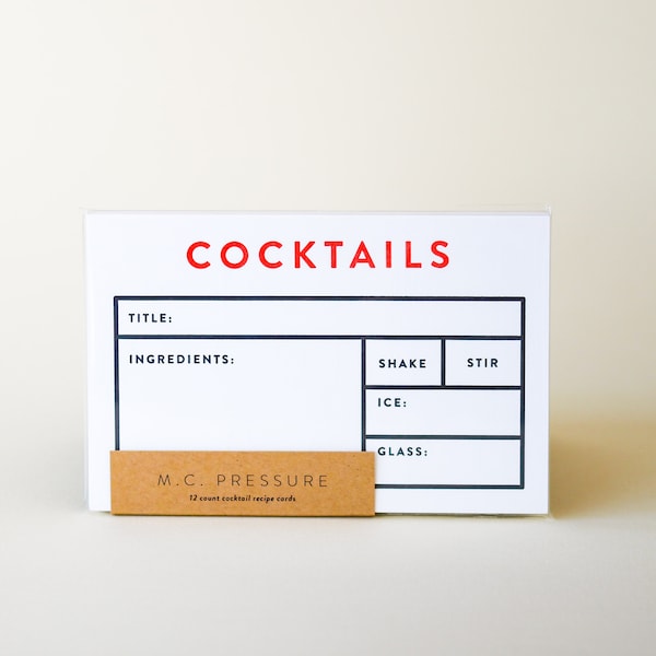 Cocktail Cards - Etsy