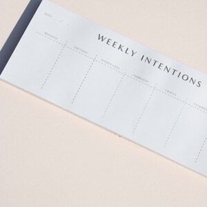 Weekly Intentions Weekly Notepad - Etsy