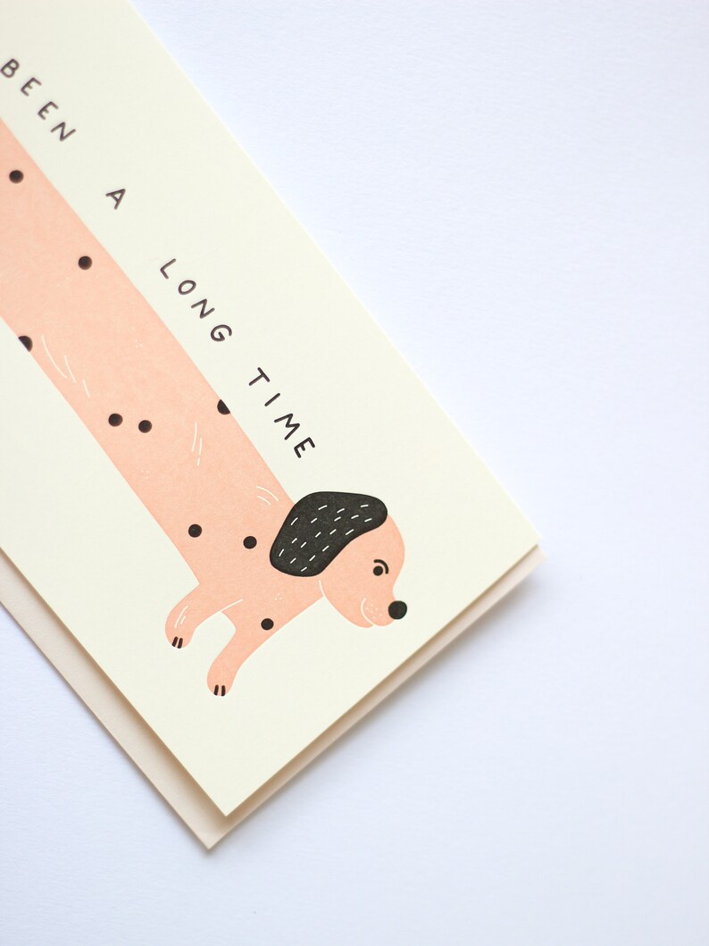 It's Been A Long Time Letterpress Greeting Card - Etsy