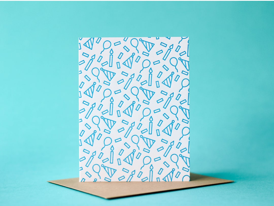 Birthday Pattern Greeting Card - Etsy