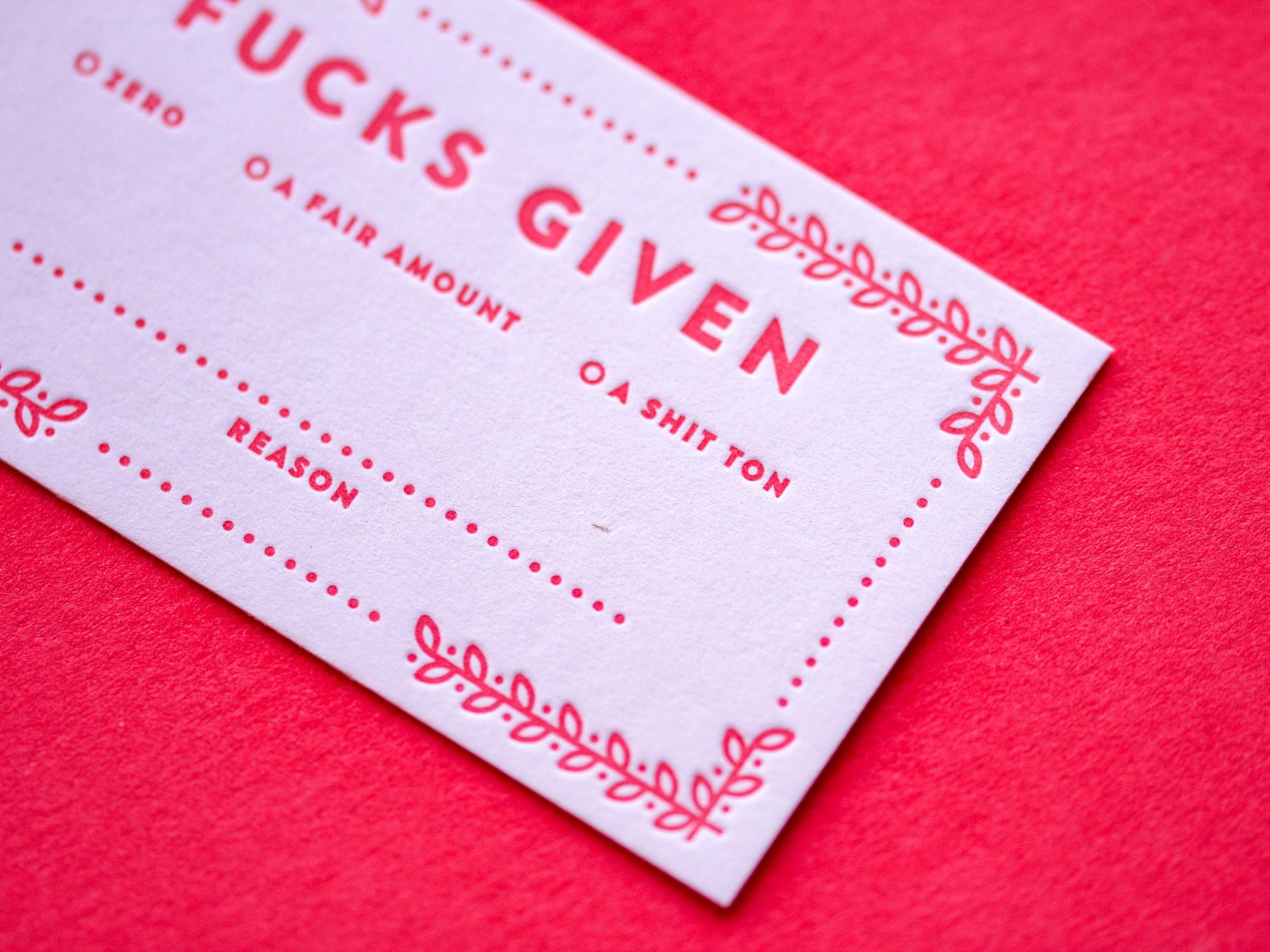Fucks Given Cards - Etsy