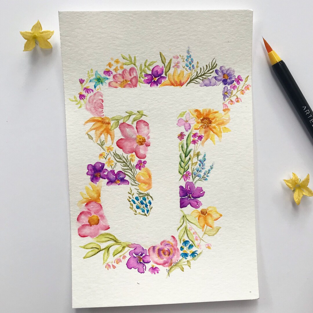 Flower Letter - Etsy