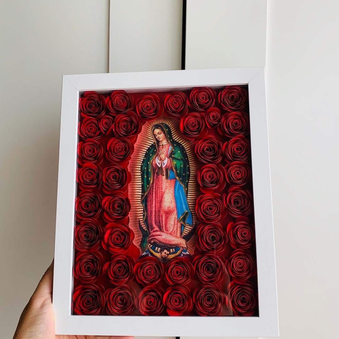 Custom Religious Flower Shadow Box - Etsy