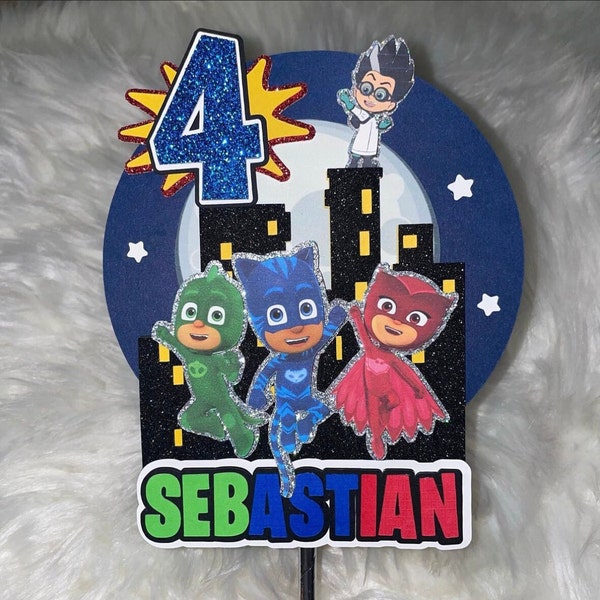 Pj Mask Cake Decor - Etsy