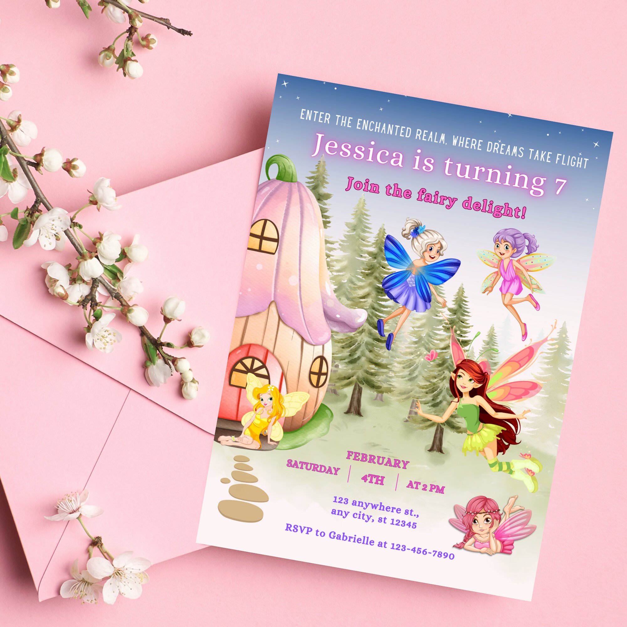 Fairies Birthday Party Invitation A Little Girl's Favorite This is the ...