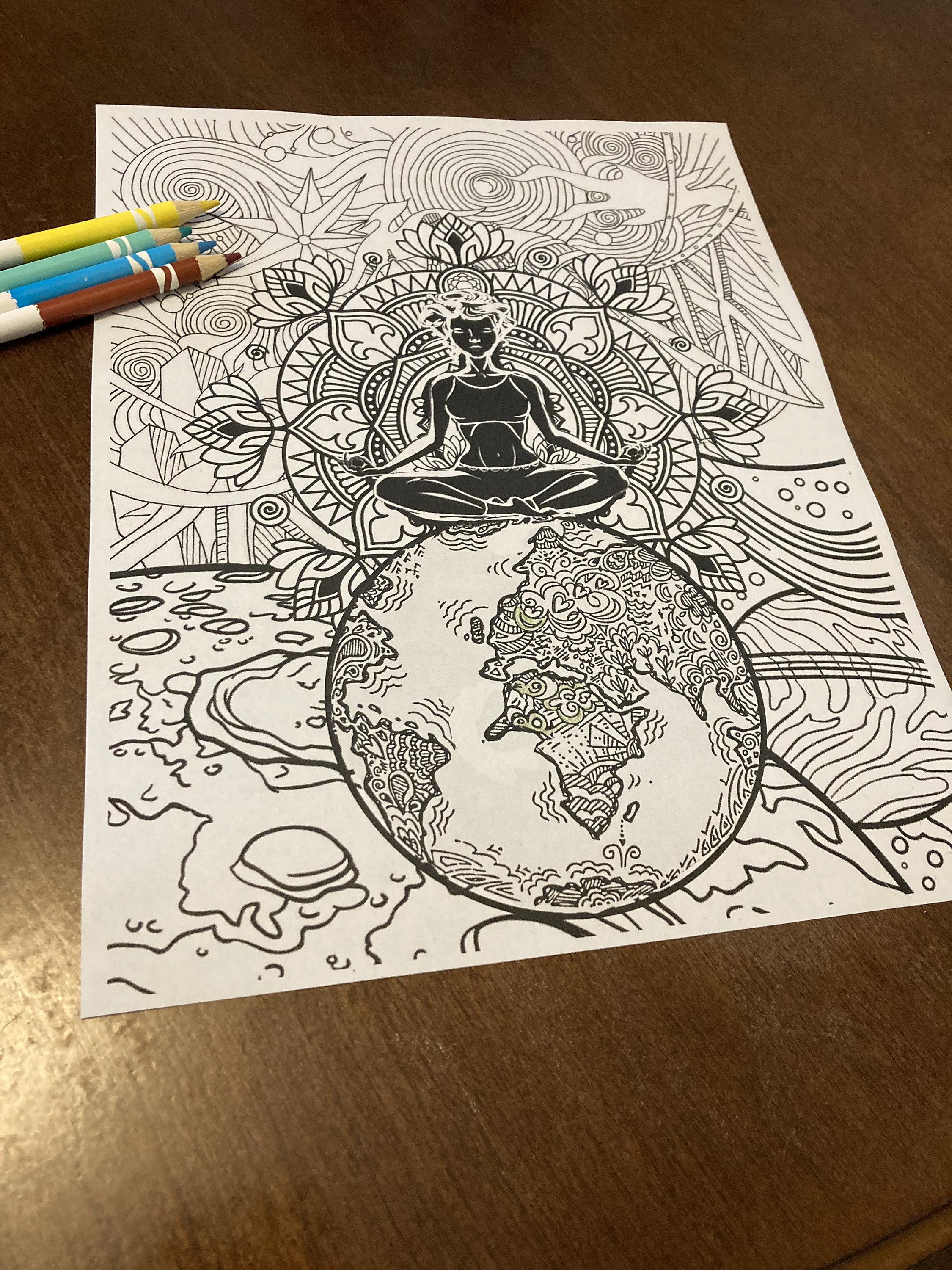 Printable Psychedelic Coloring Page | Digital | Instant Download - Etsy