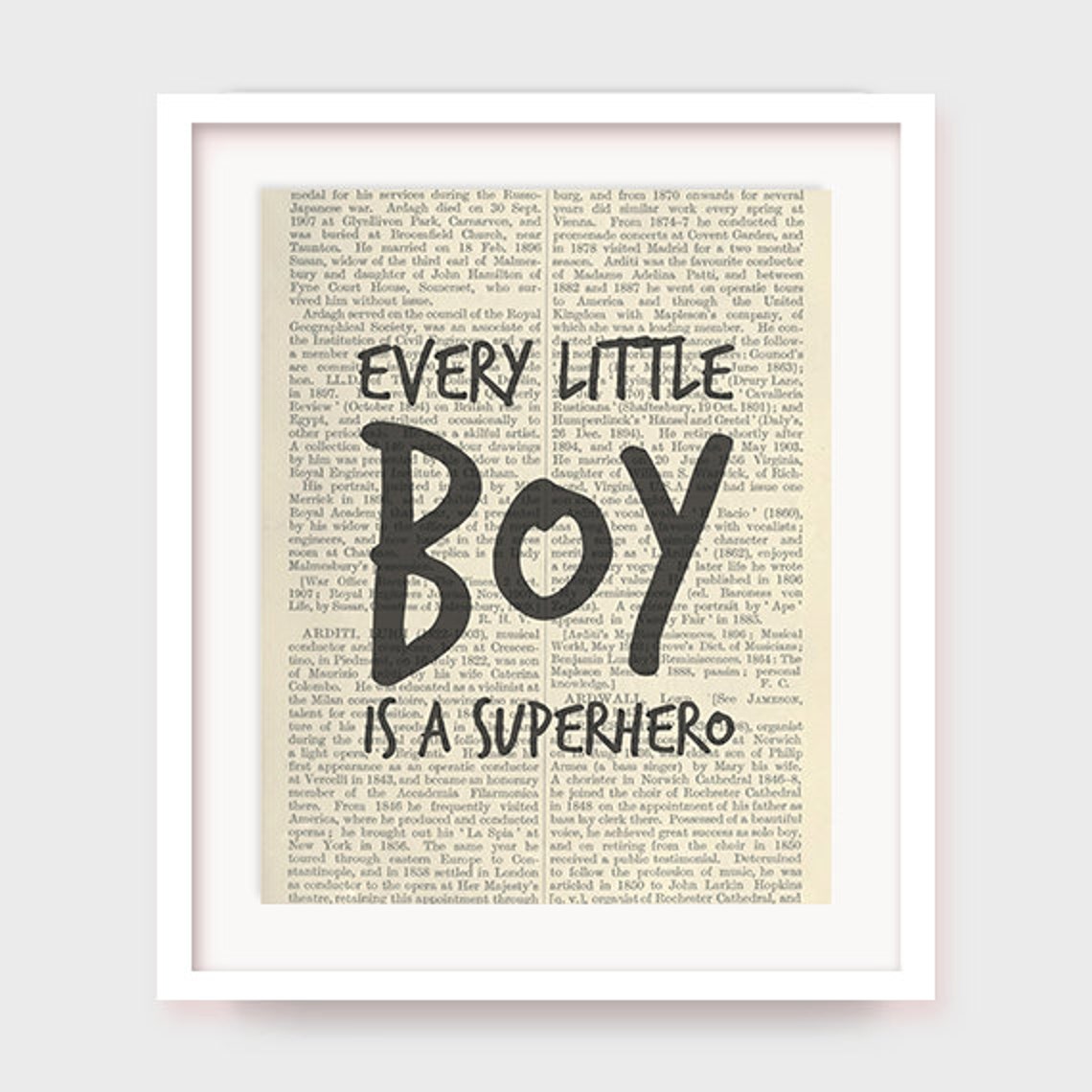 Boy Nursery Decor, Baby Boy Quote, Every Little Boy is a Superhero ...