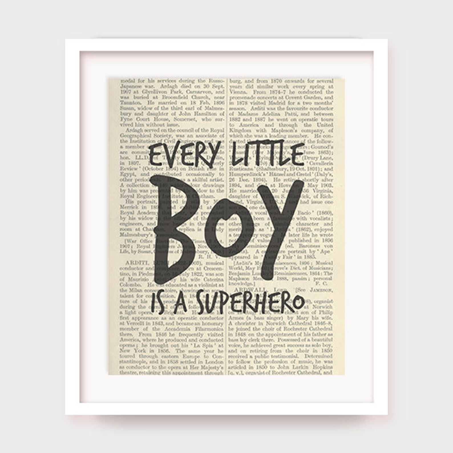 Boy Nursery Decor, Baby Boy Quote, Every Little Boy is a Superhero ...