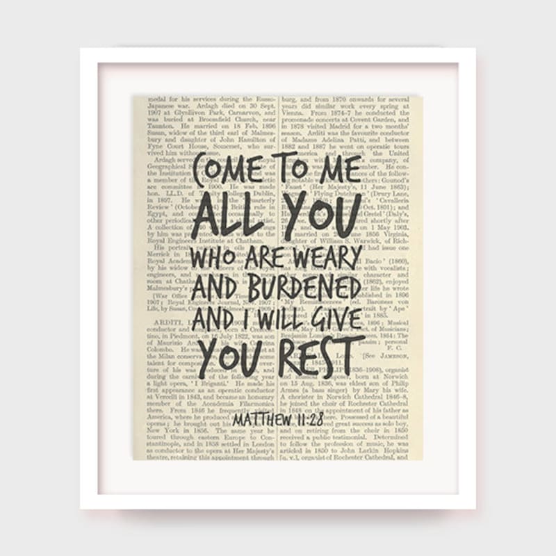 Matthew 11 28 - Etsy