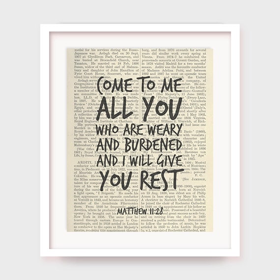 Scripture Art, Matthew 11:28, Come to Me All You Who Are Weary and ...