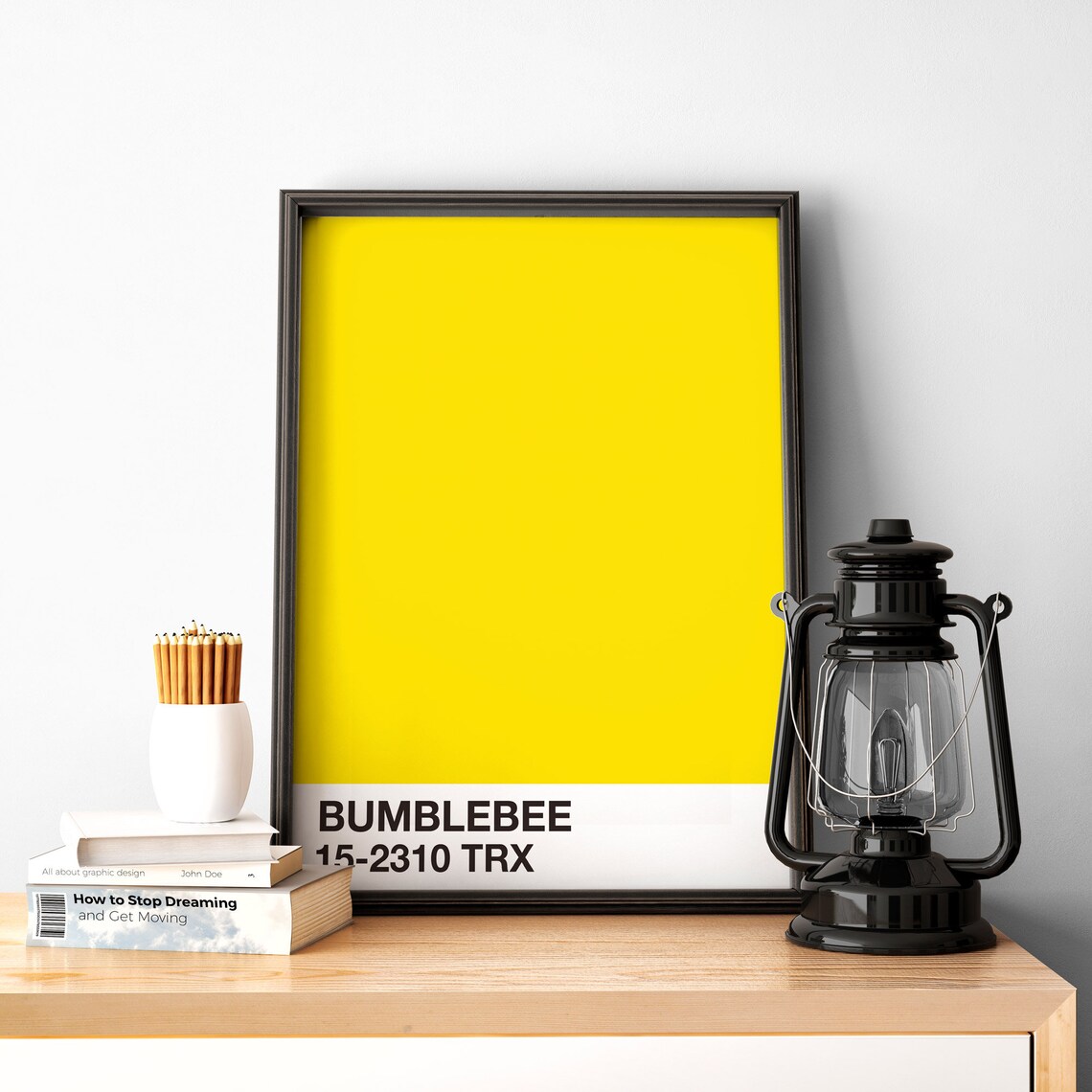 Bumblebee Yellow Pantone Poster, Color Block Print (digital Download ...