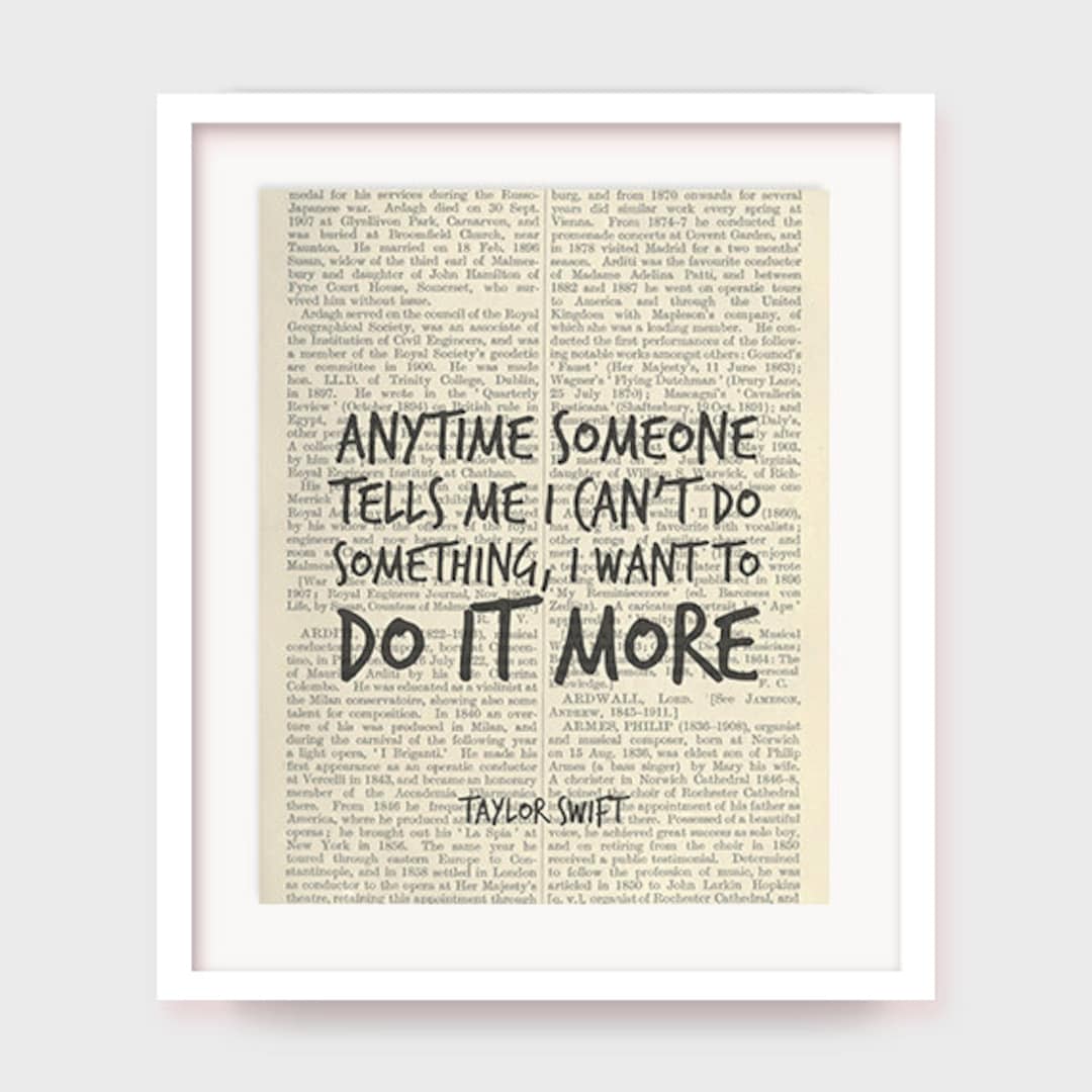 Motivational Quote Print, Taylor Swift Lyrics (instant Download) - Etsy