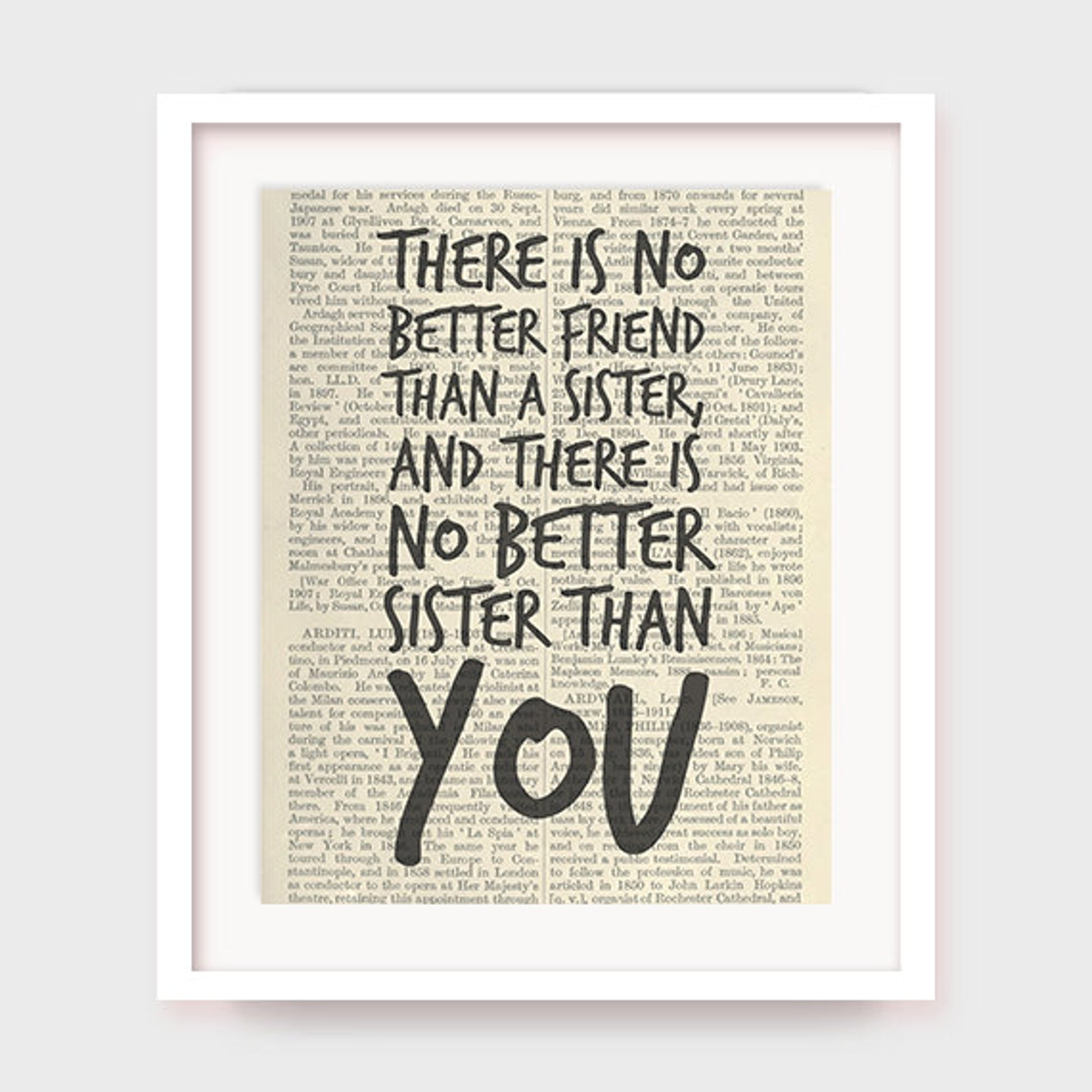 Sister Quote Gift, There is No Better Friend Than a Sister, and There ...