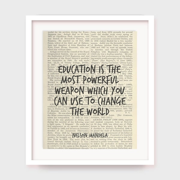 Nelson Mandela Quote - Etsy