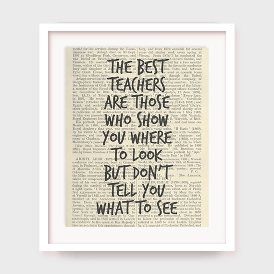 Teacher Gift Print, Inspirational Quote, Classroom Decor (digital ...