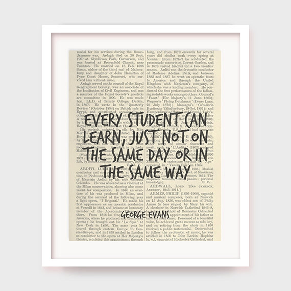 Education Quote, Every Student Can Learn, Just Not on the Same Day or ...