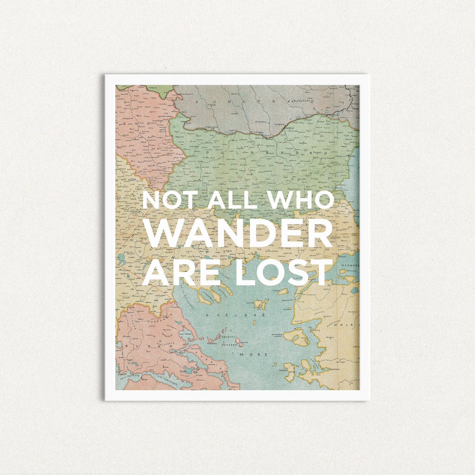 Printable Travel Art: "not All Who Wander Are Lost" Travel Printable ...