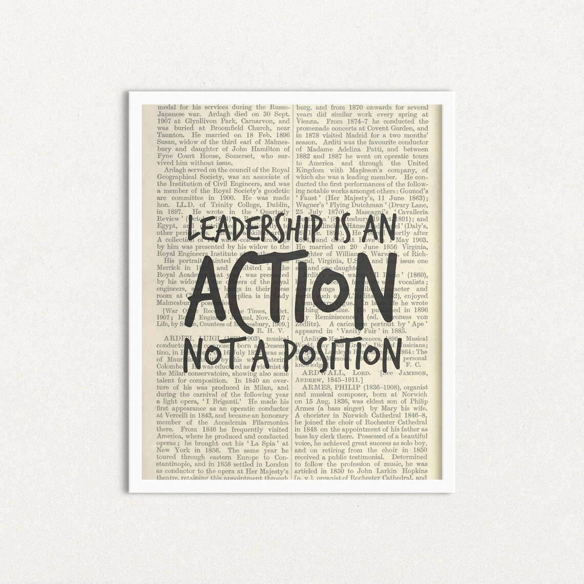 Leadership Quote, Leadership is an Action, Not a Position, Quotes About ...
